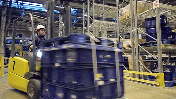 Loader Operator Working in Warehouse by a_medvedkov | VideoHive