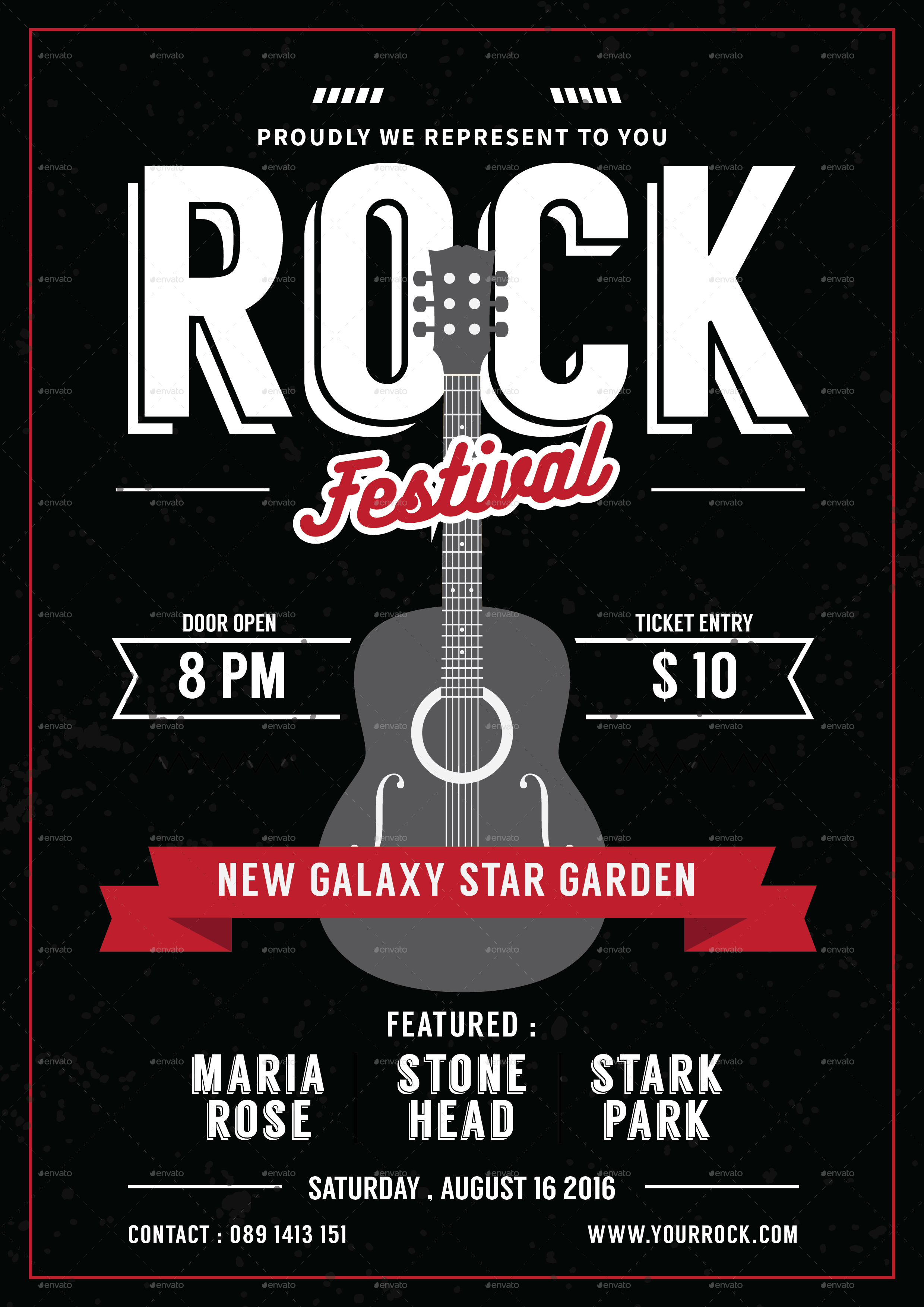 Rock Festival Flyer by tokosatsu | GraphicRiver