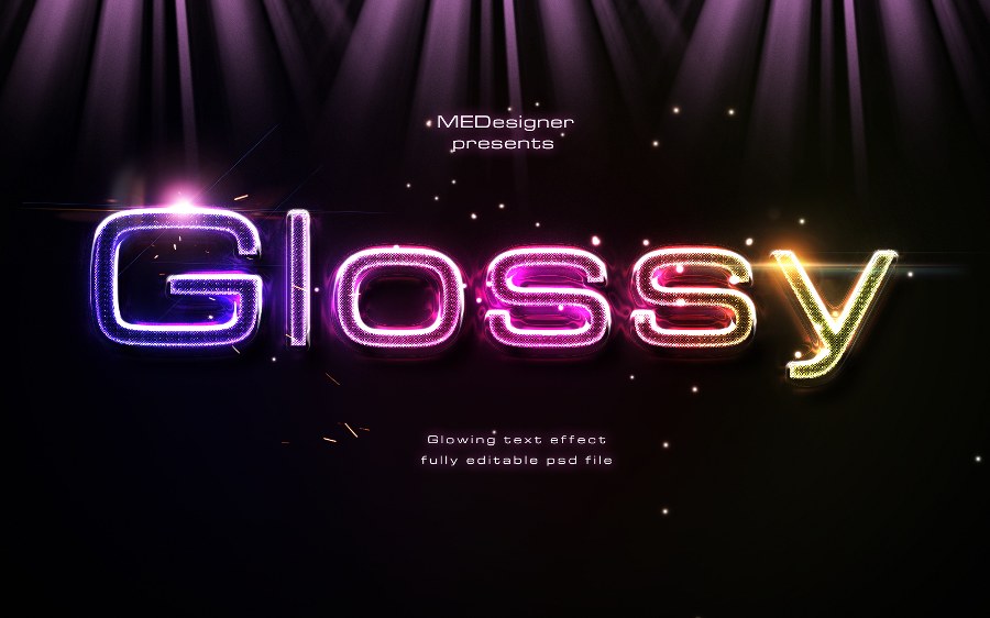 Glowing Text Effects V.2 by MEDesigner | GraphicRiver