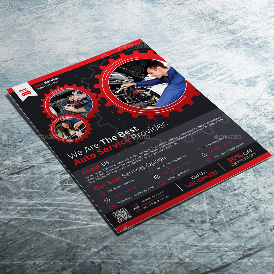 Auto Service Business Flyer by DesignSign | GraphicRiver
