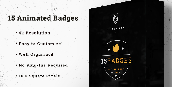 15 Animated Badges by RoyalPixels | VideoHive