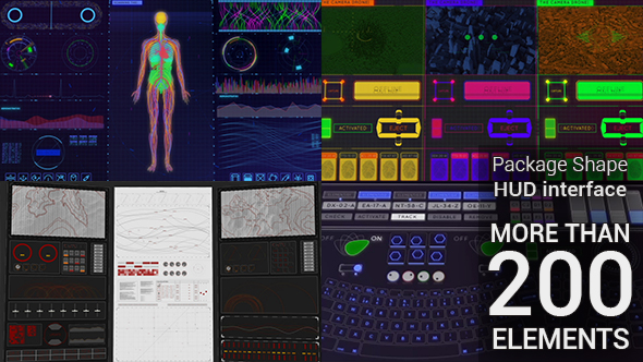 Package Shape HUD interface by designonjoui | VideoHive