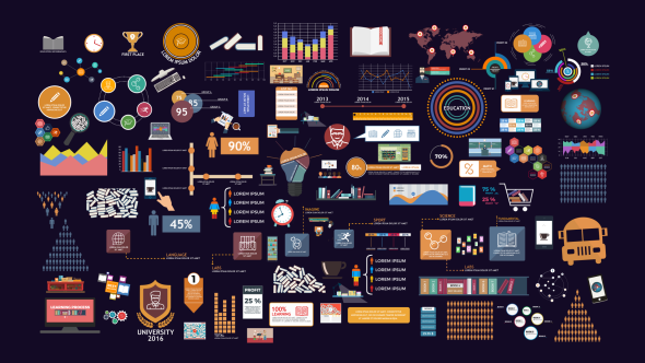 Bigdata Education Infographics Pack By Winnvideo Videohive