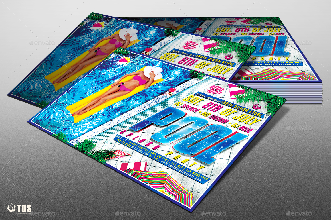 Pool Splash Party Flyer Template by lou606 | GraphicRiver