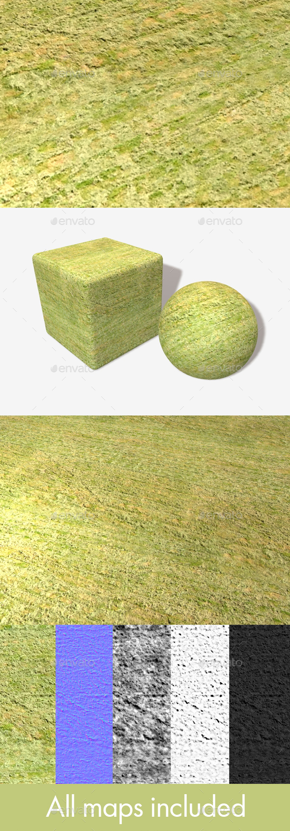 High Angle Cut Grass Field Seamless Texture by Lucky_Fingers | 3DOcean