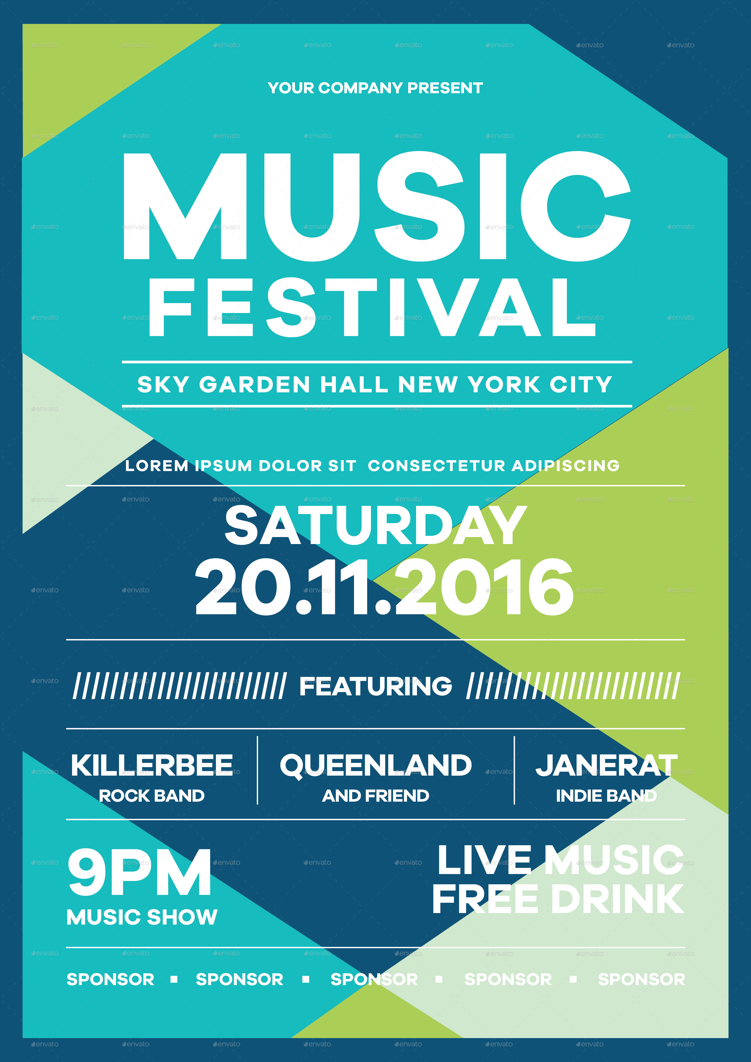 Music Fest Flyer by tokosatsu | GraphicRiver