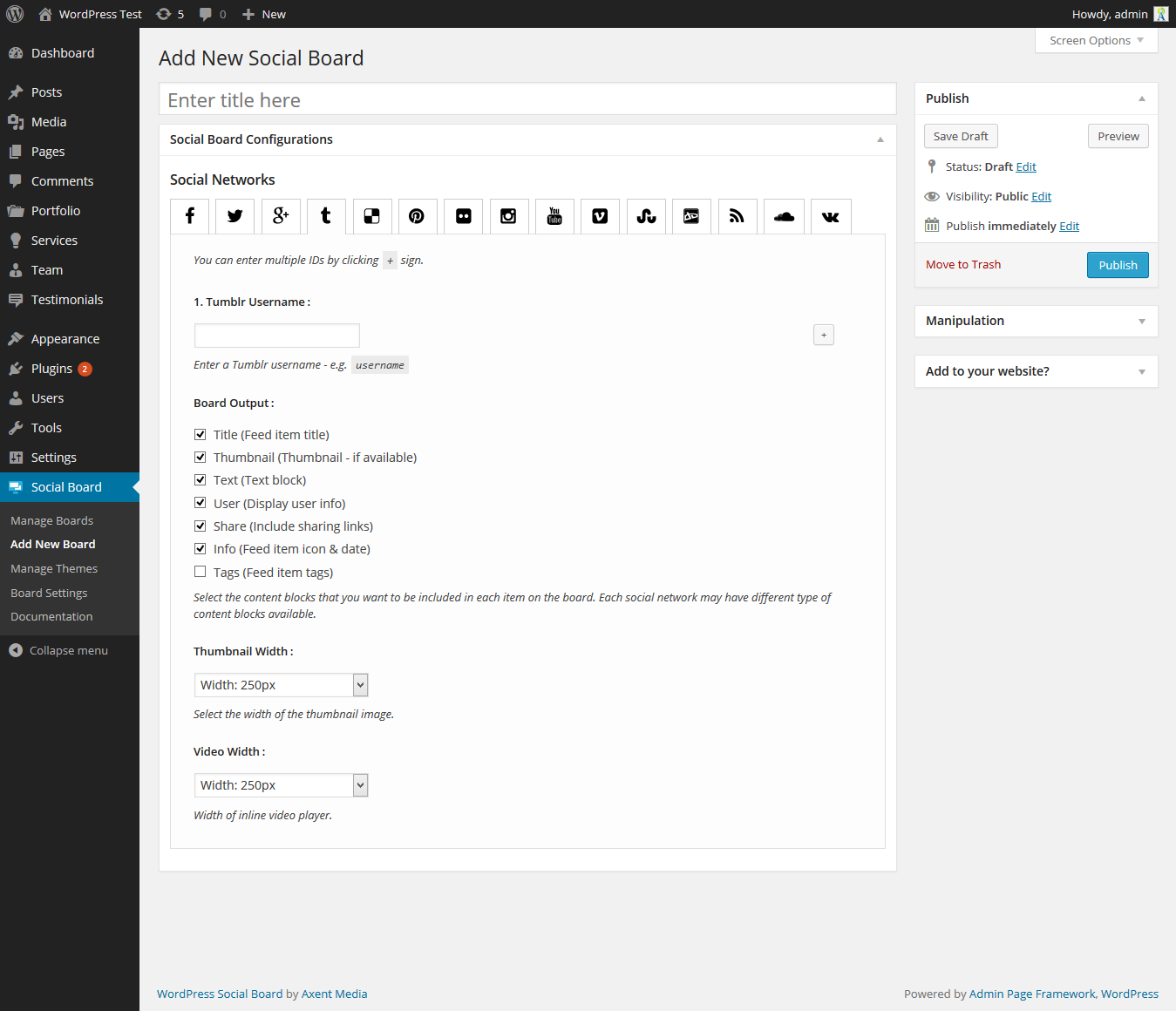 WordPress Social Board - WordPress | CodeCanyon