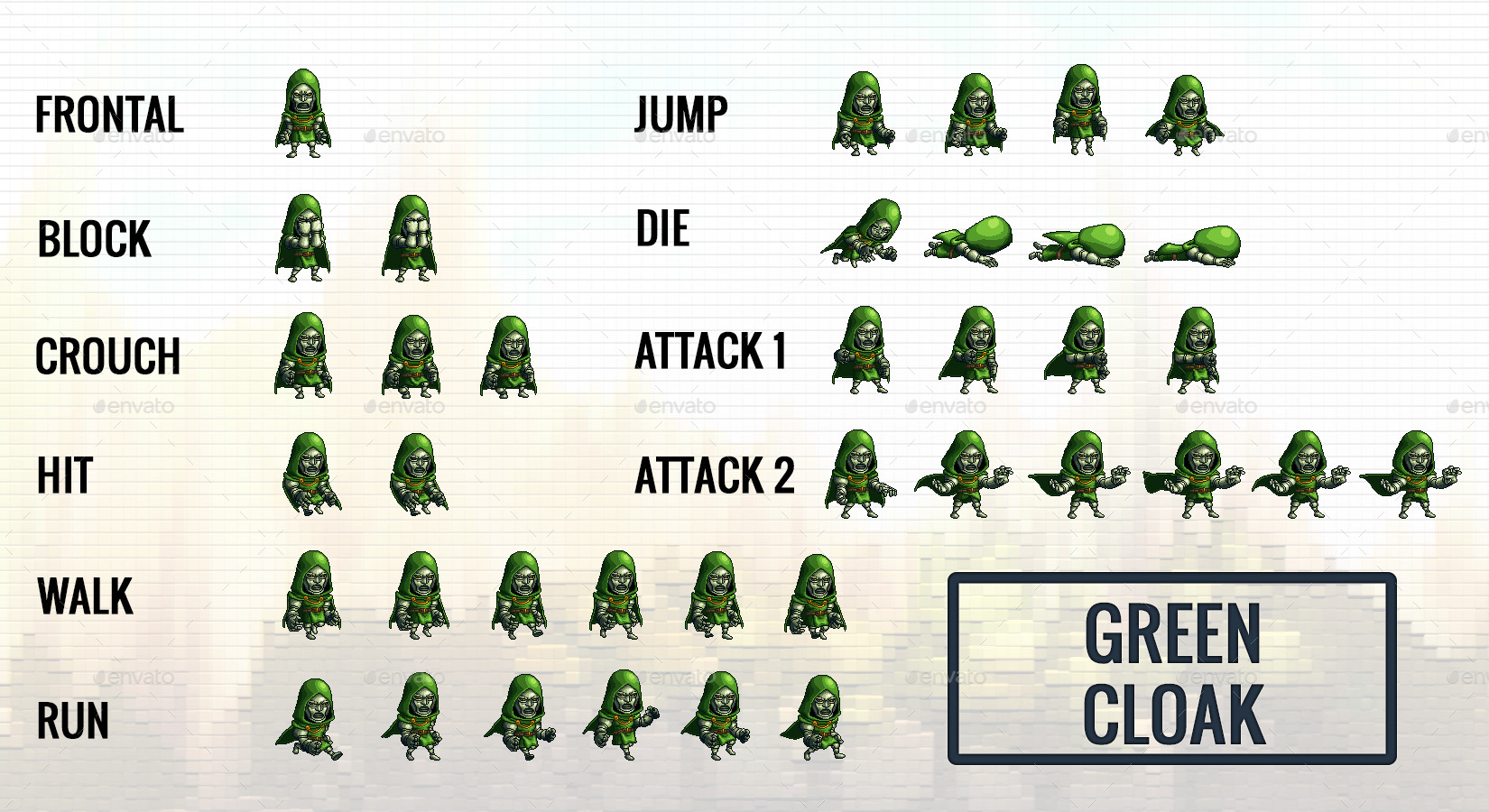 Pixel Heroes Kit 3 of 3 - 2D Complete Pixelart Game Assets Pack by ...