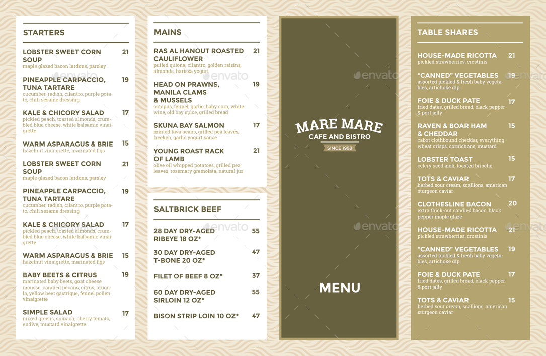 Restaurant Menu Template by BigWeek | GraphicRiver