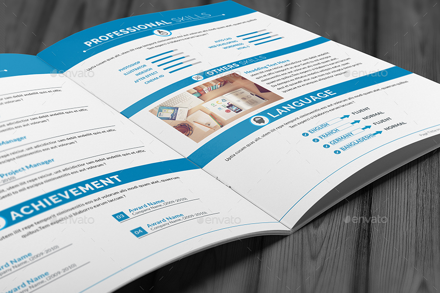 Resume Booklet Design _8 Pages by Al-Mamun | GraphicRiver