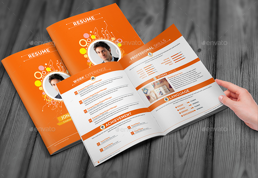 Resume Booklet Design _8 Pages by Al-Mamun | GraphicRiver