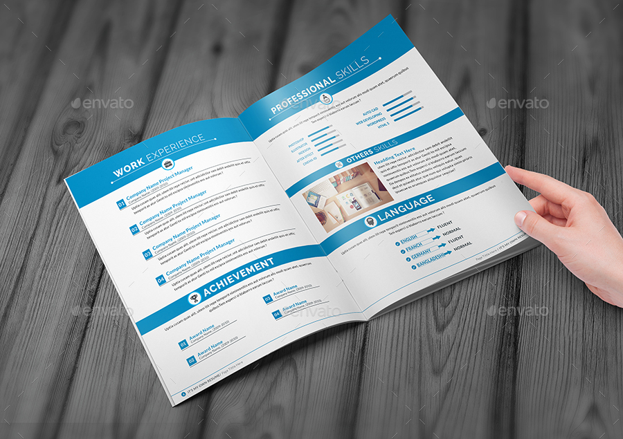 Resume Booklet Design _8 Pages by Al-Mamun | GraphicRiver