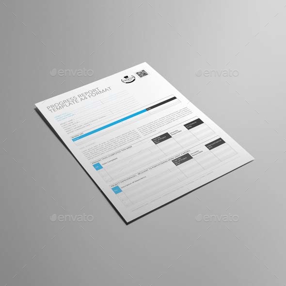 Progress Report Template A4 Format by Keboto | GraphicRiver