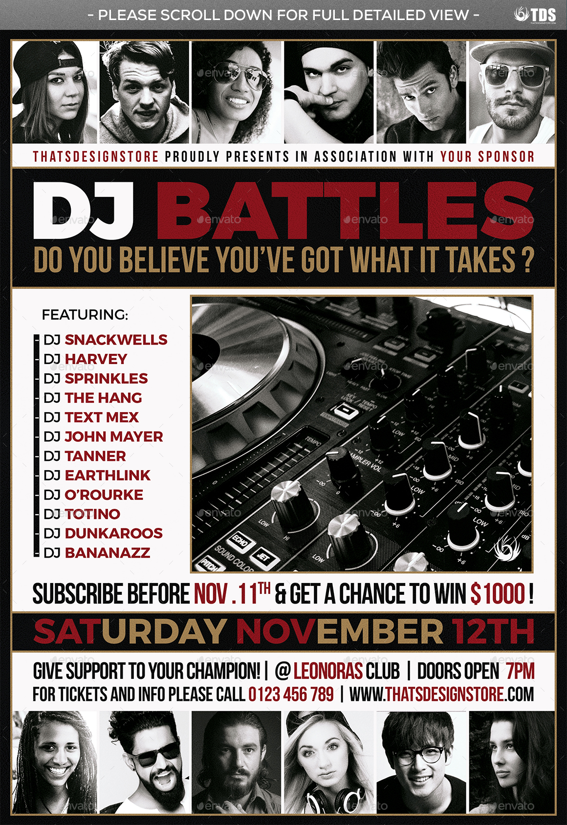 DJ Battle Flyer Template V4 by lou606 | GraphicRiver