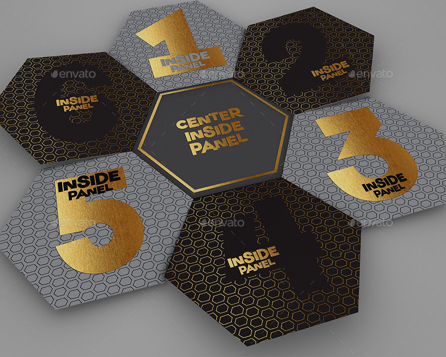 Hexagon Fold Out Style Brochure by ina717 | GraphicRiver