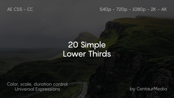 Simple Lower Thirds by CentaurMedia | VideoHive