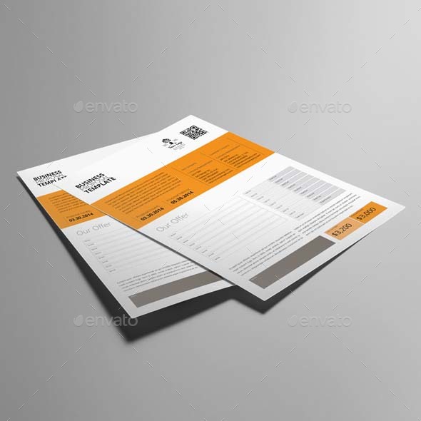 Business Proposal Template Single Page A4 by Keboto | GraphicRiver