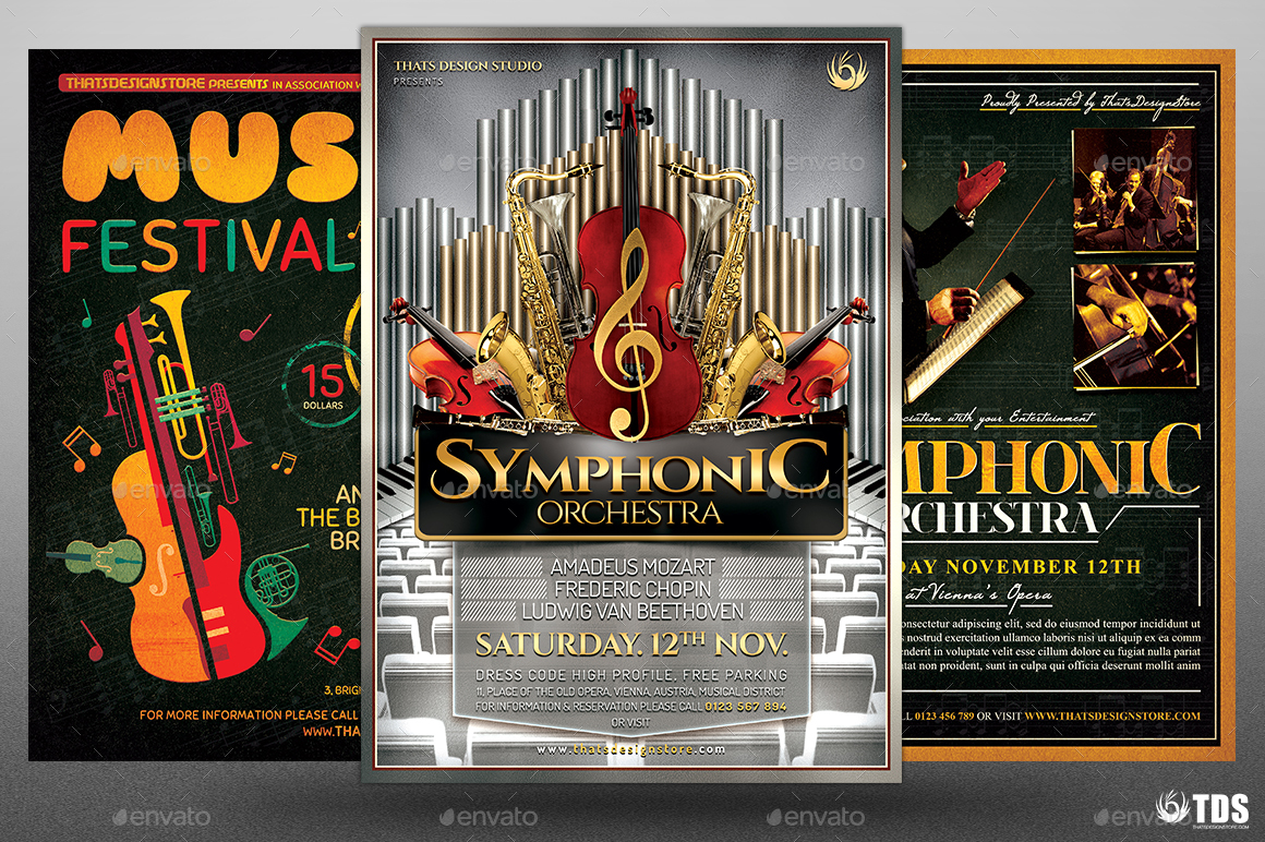 Special Orchestra Flyer Bundle by lou606 | GraphicRiver