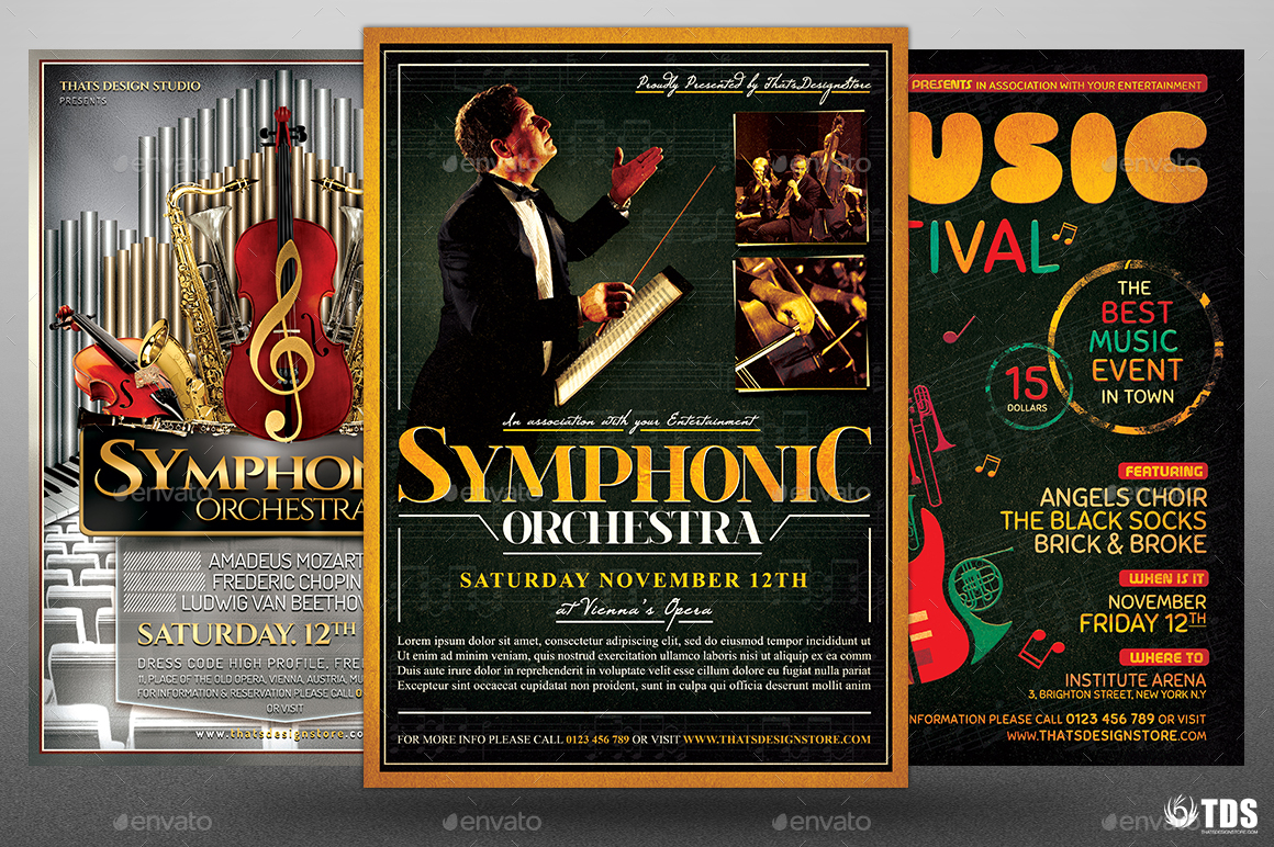 Special Orchestra Flyer Bundle by lou606 | GraphicRiver