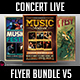 Concert Live Flyer Bundle V5 by lou606 | GraphicRiver