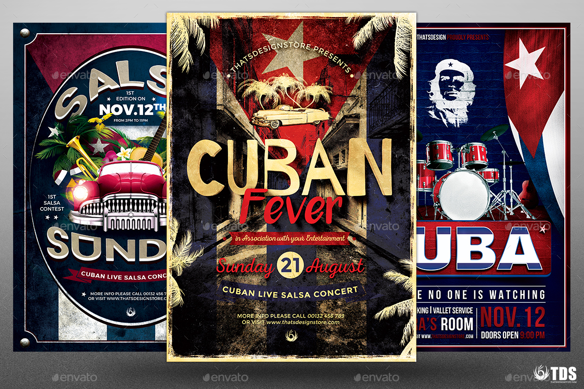 Cuban Flyer Bundle V2 by lou606 | GraphicRiver