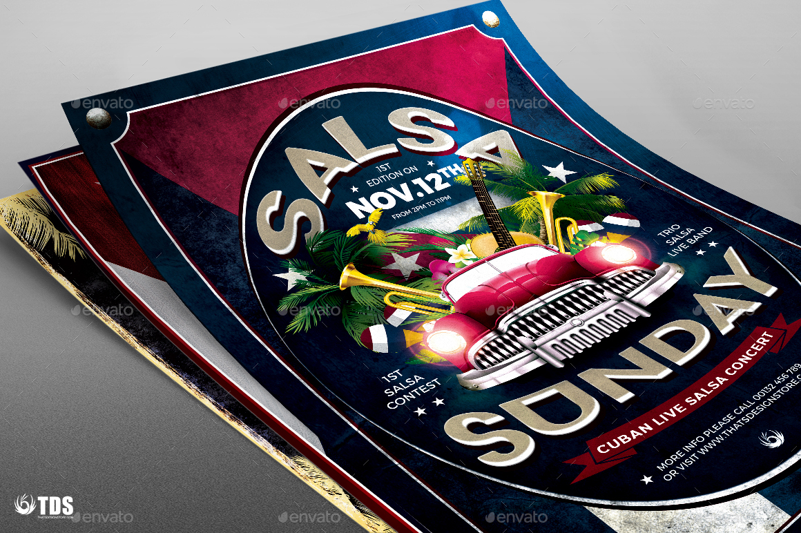 Cuban Flyer Bundle V2 by lou606 | GraphicRiver