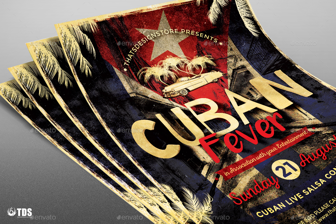 Cuban Fever Flyer Template by lou606 | GraphicRiver