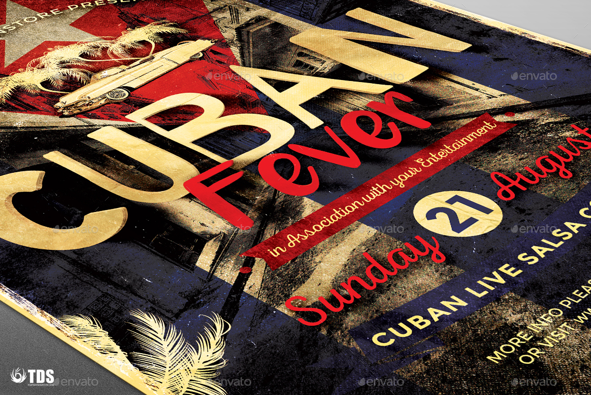 Cuban Fever Flyer Template by lou606 | GraphicRiver
