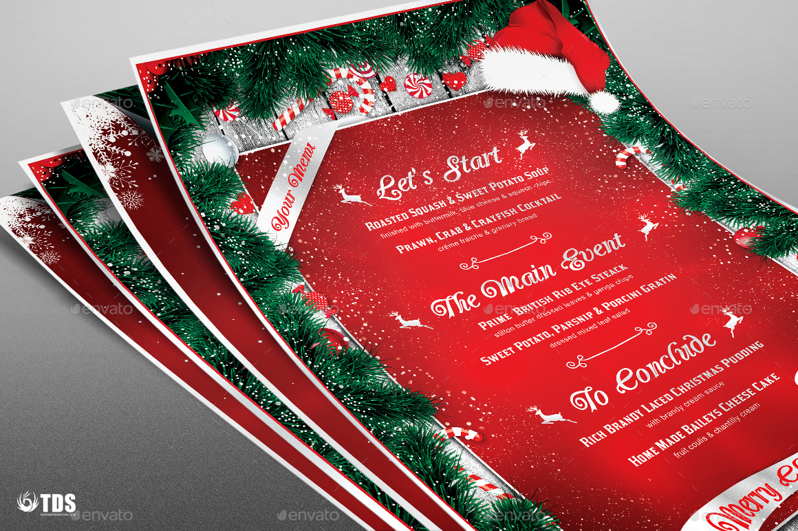 Christmas Menu Template V6 by lou606 | GraphicRiver