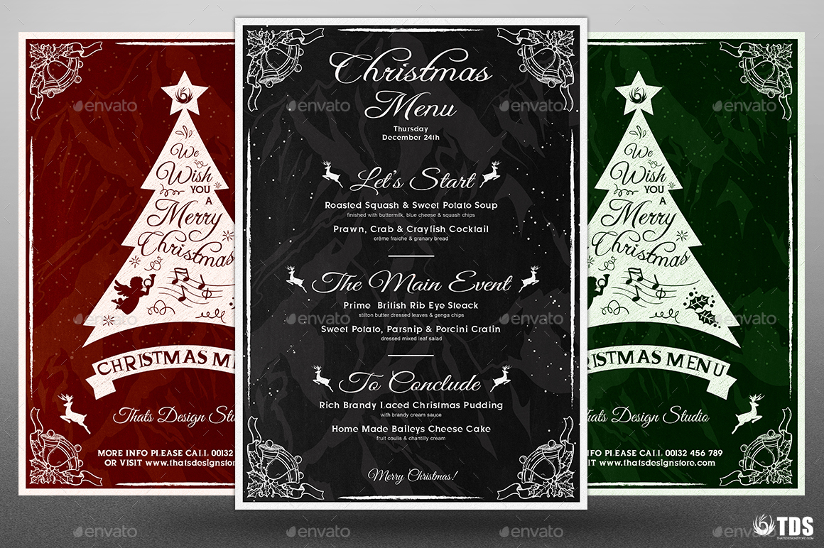 Christmas Menu Template V5 by lou606 | GraphicRiver