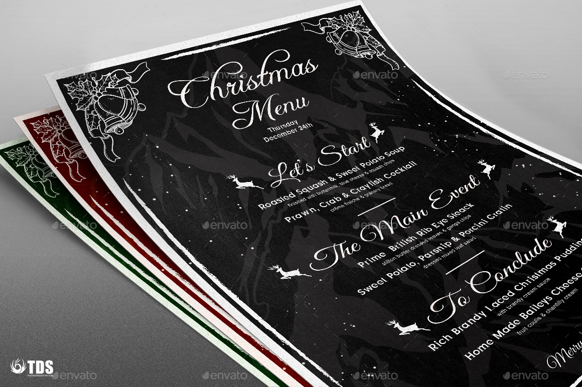 Christmas Menu Template V5 by lou606 | GraphicRiver
