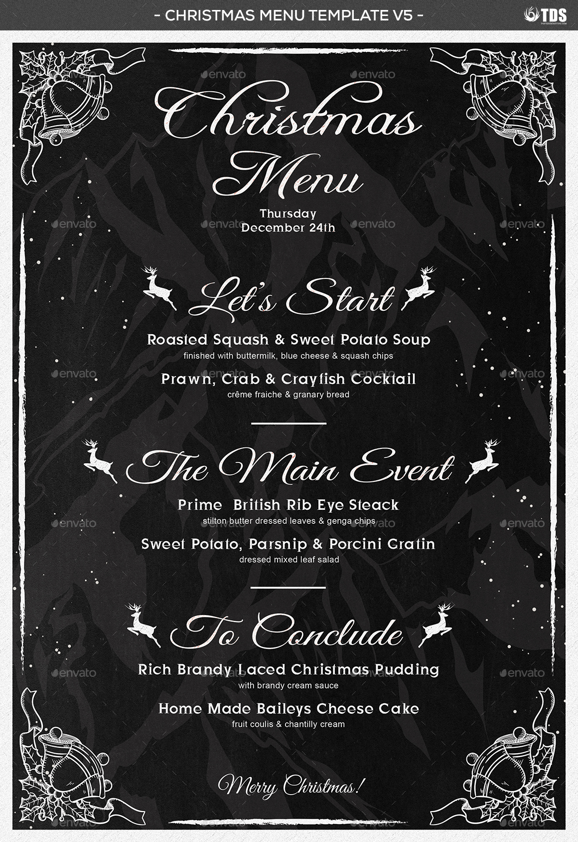 Christmas Menu Template V5 by lou606 | GraphicRiver