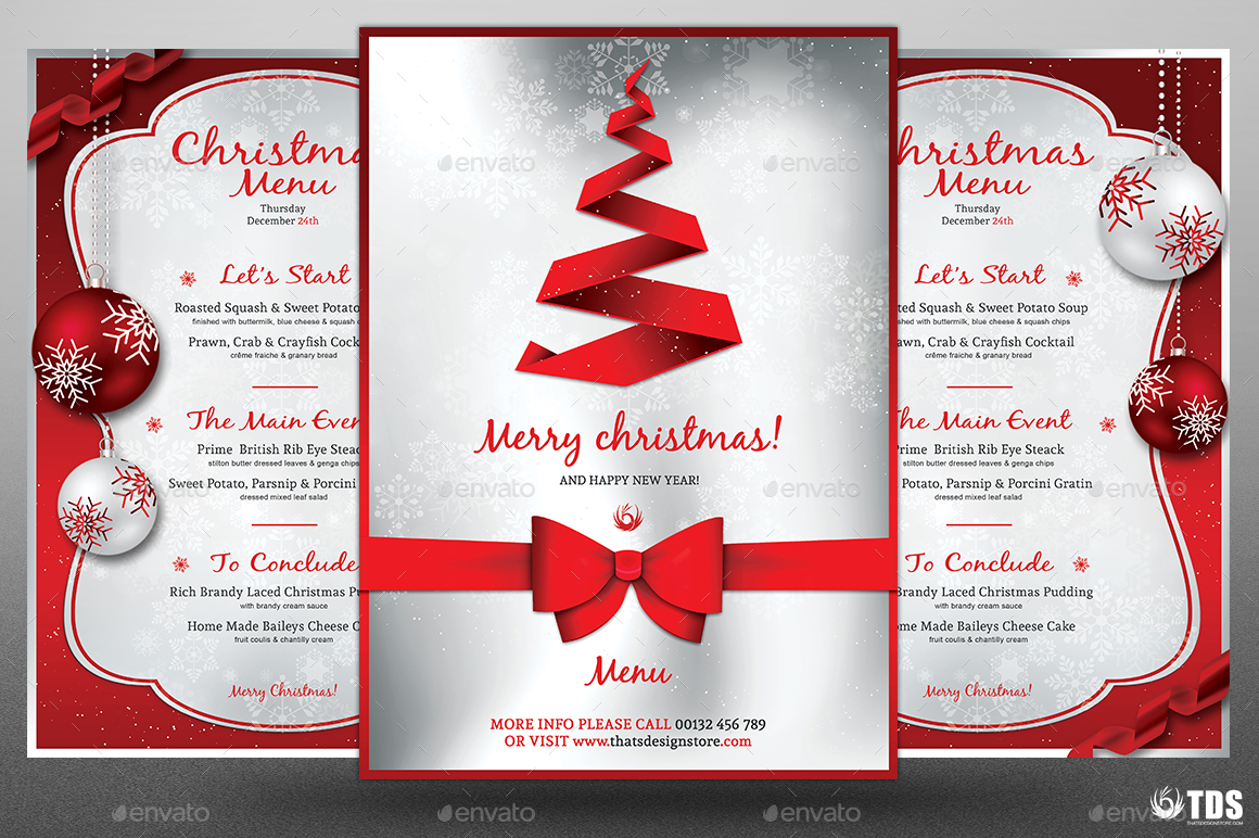 Christmas Menu Template V4 by lou606 | GraphicRiver