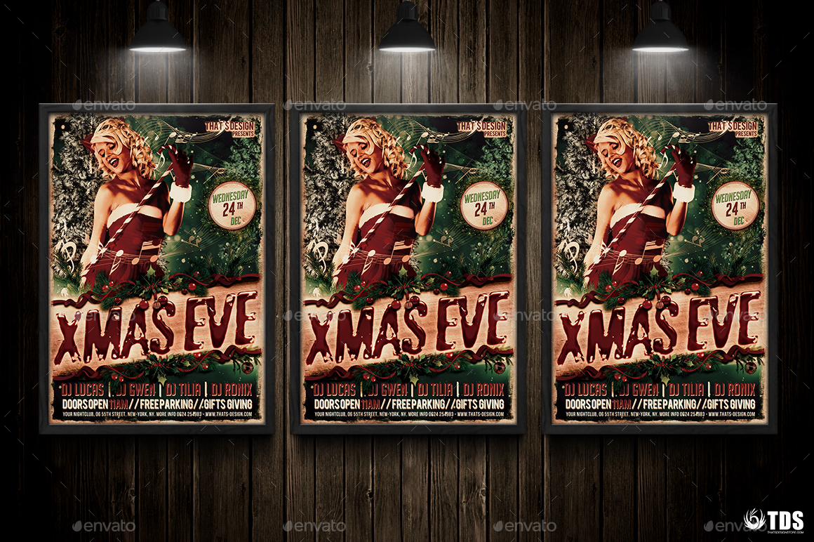 Christmas Eve Flyer Template V3 by lou606 | GraphicRiver