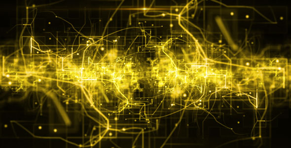 Lines Technology Yellow Background by AcV26 | VideoHive