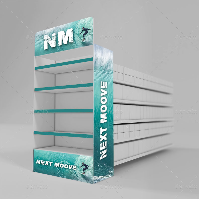 Super Market Aisle Mock-up by pure3ddesign | GraphicRiver