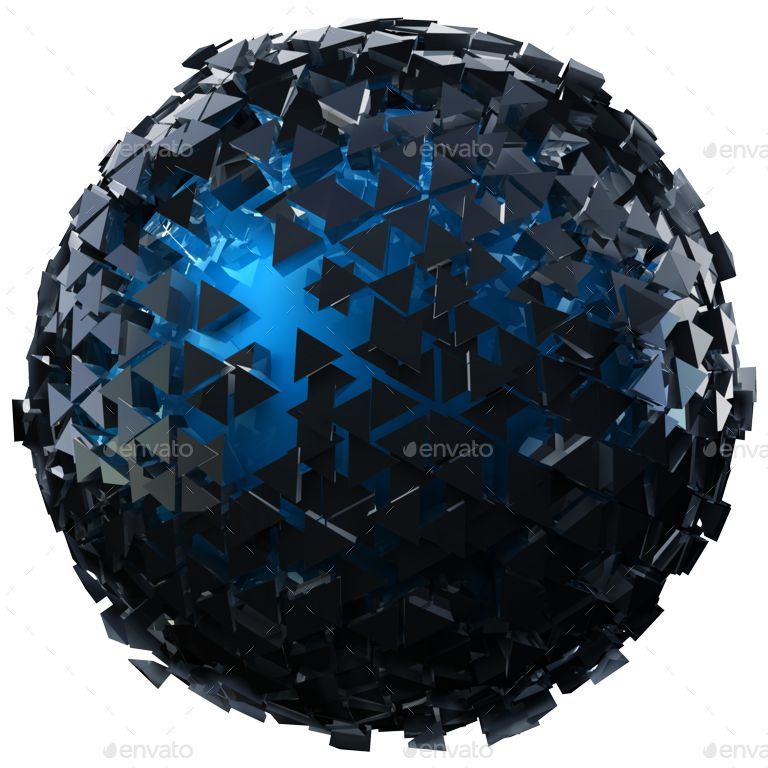 Abstract Shattered Spheres by ListyGrey | GraphicRiver