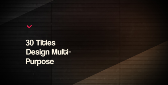 Titles Design Multi-Purpose by ATIKO | VideoHive