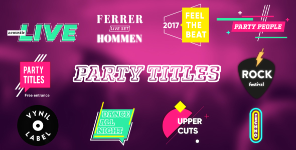 Party Titles (With Slideshow) by Madness_Pro | VideoHive