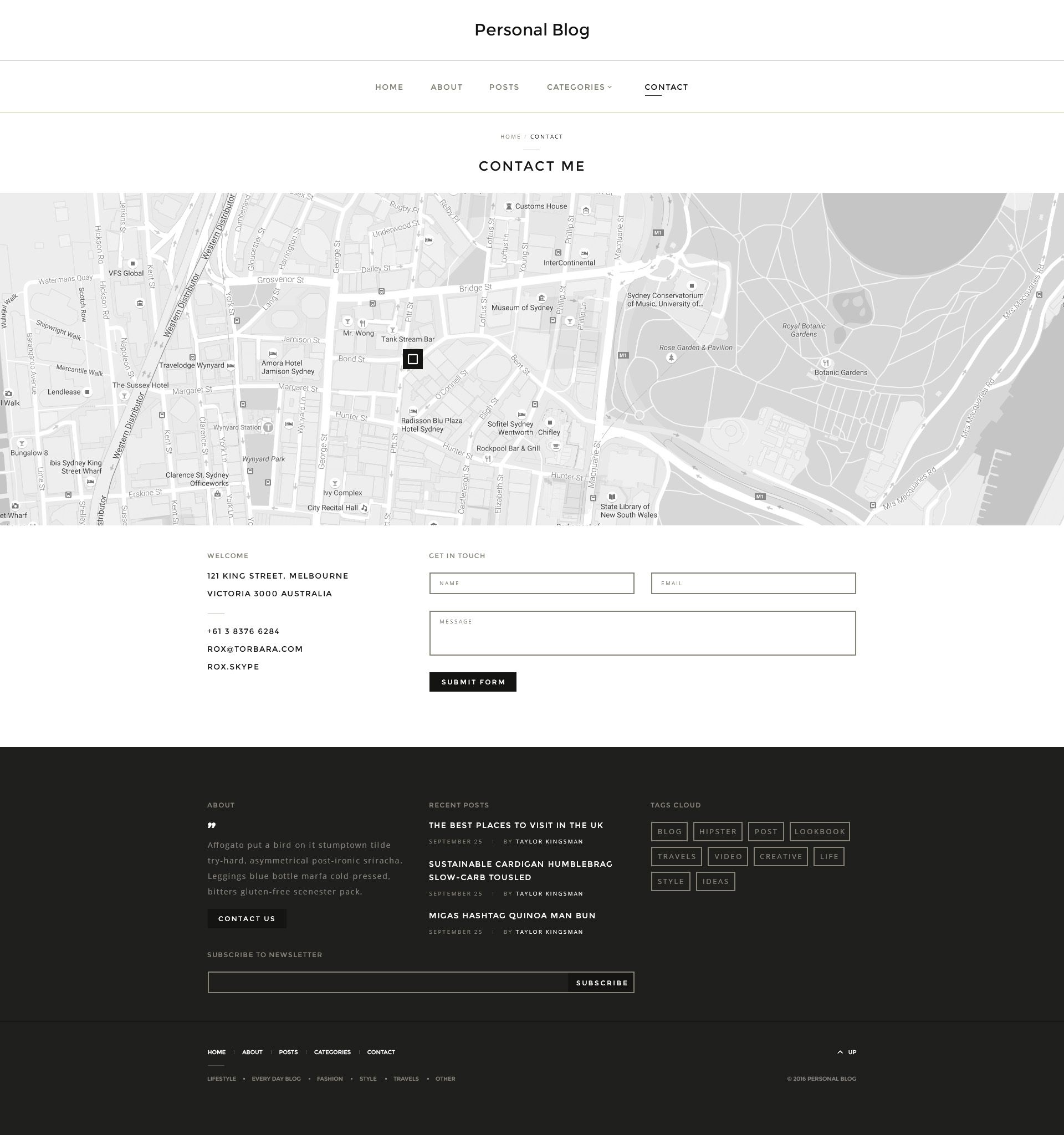 Personal Blog - Modern minimal Personal Blog Template by BlogWP ...