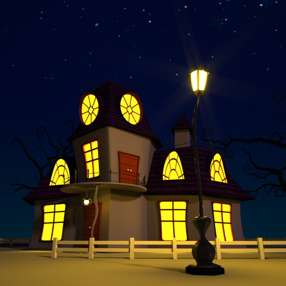 Cartoon Haunted House by FullHPetrol | 3DOcean
