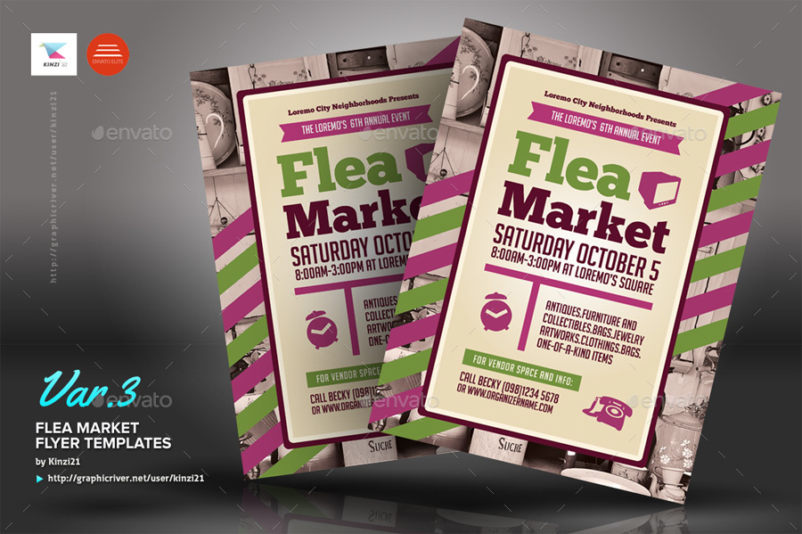 Flea Market Flyer Templates by kinzi21 | GraphicRiver