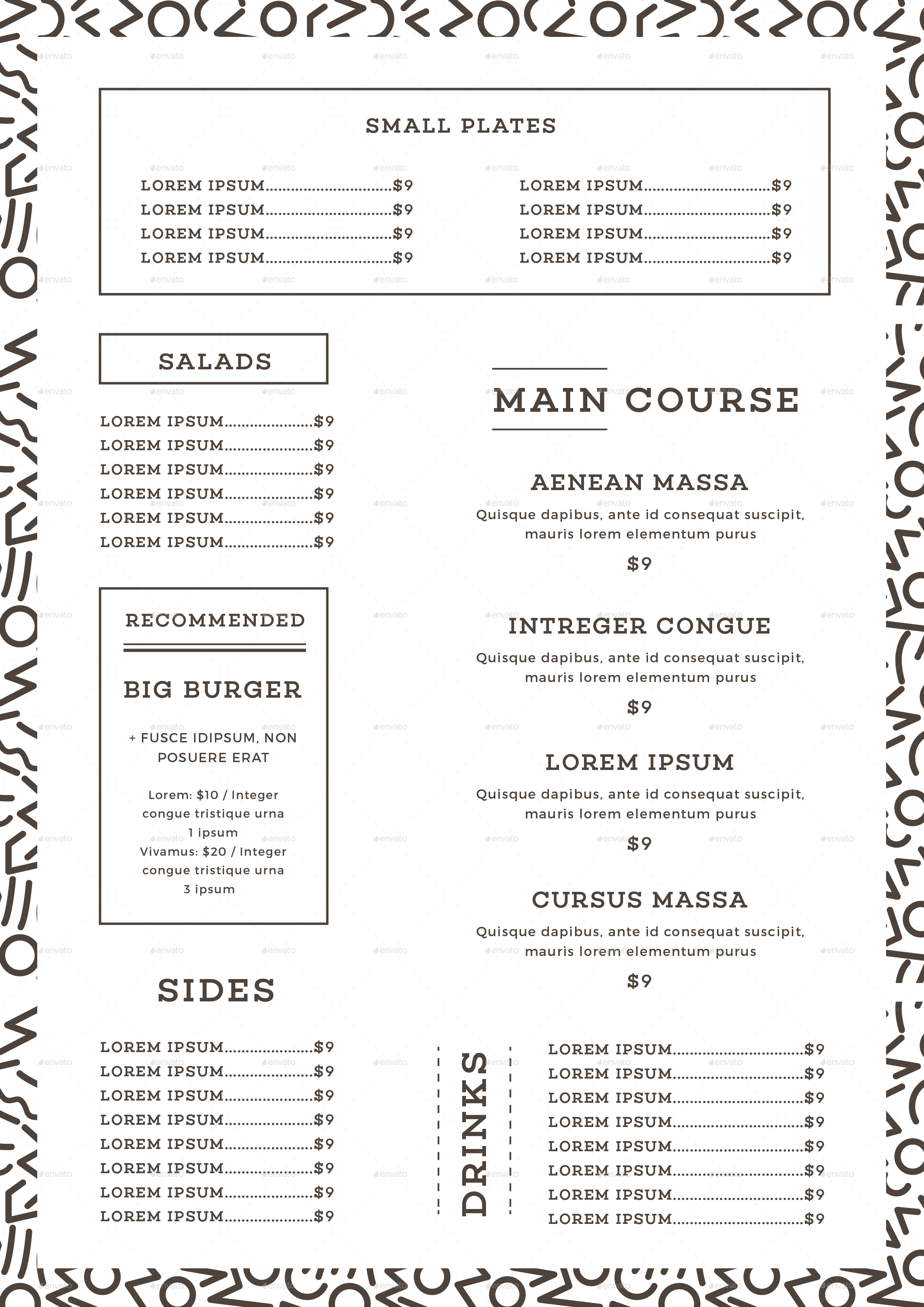 Food Menu by infinite78910 | GraphicRiver
