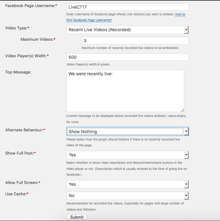 Facebook Live Video Auto Embed for WordPress by shispare | CodeCanyon