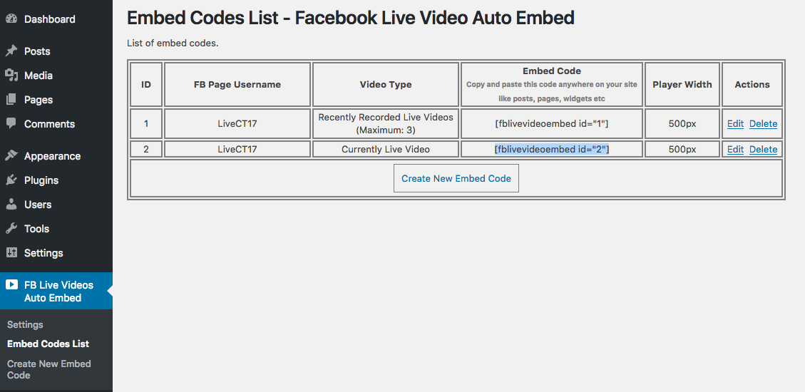 Facebook Live Video Auto Embed for WordPress by shispare | CodeCanyon