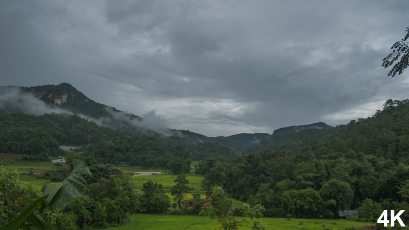 Raining On Mountain by Nuwanhaha | VideoHive