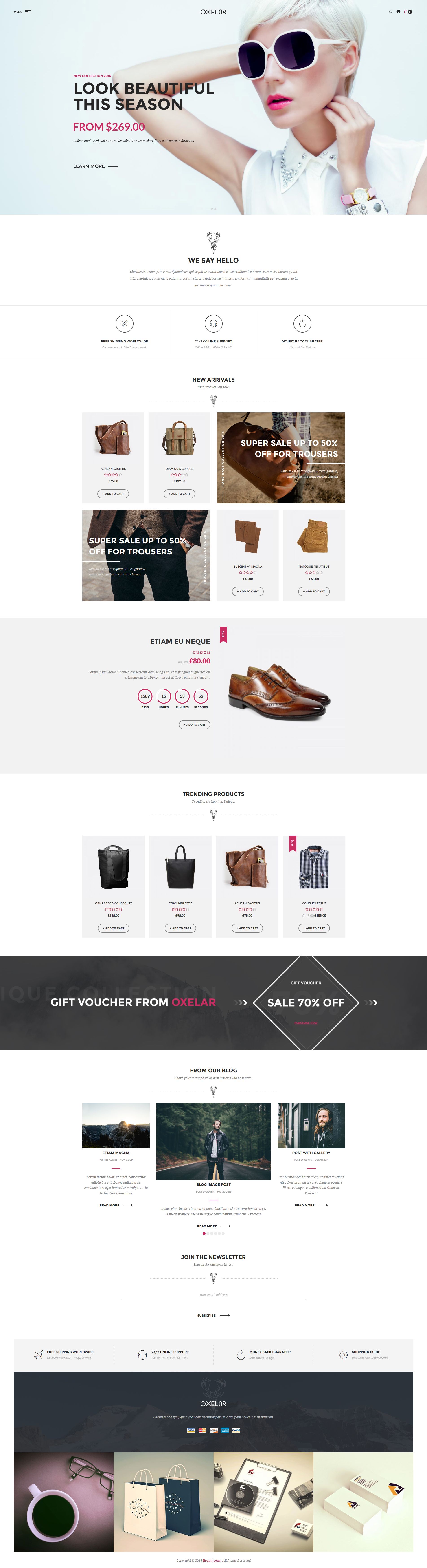 Oxelar - Fashion Responsive WordPress Theme by roadthemes | ThemeForest