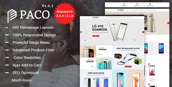 Paco - Responsive Multi-Purpose Magento 2 Theme by magentech | ThemeForest