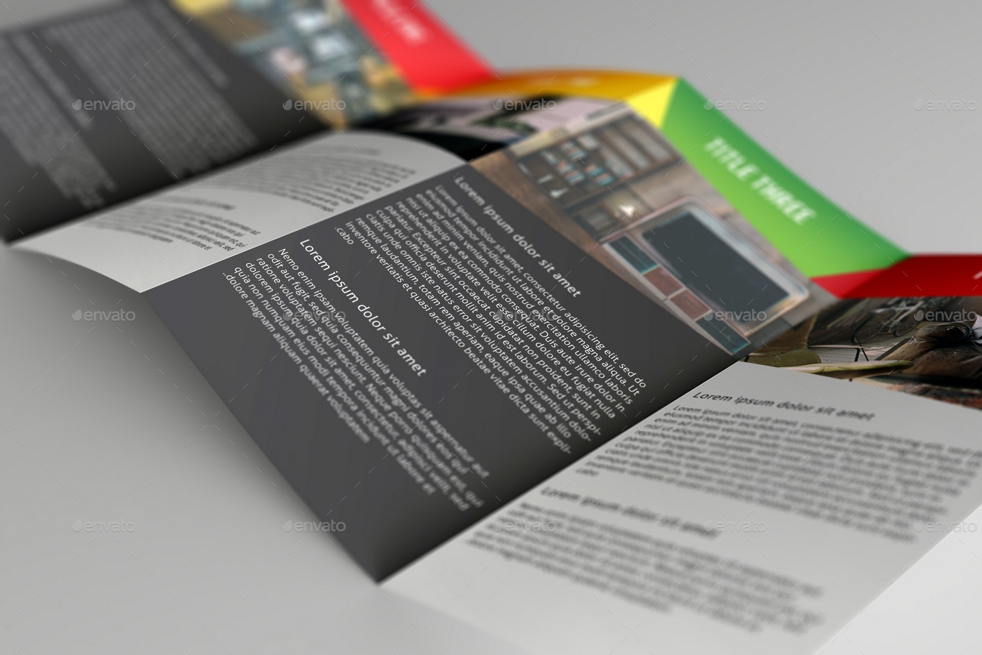 Double Gatefold Brochure Mock-Up by MassDream | GraphicRiver