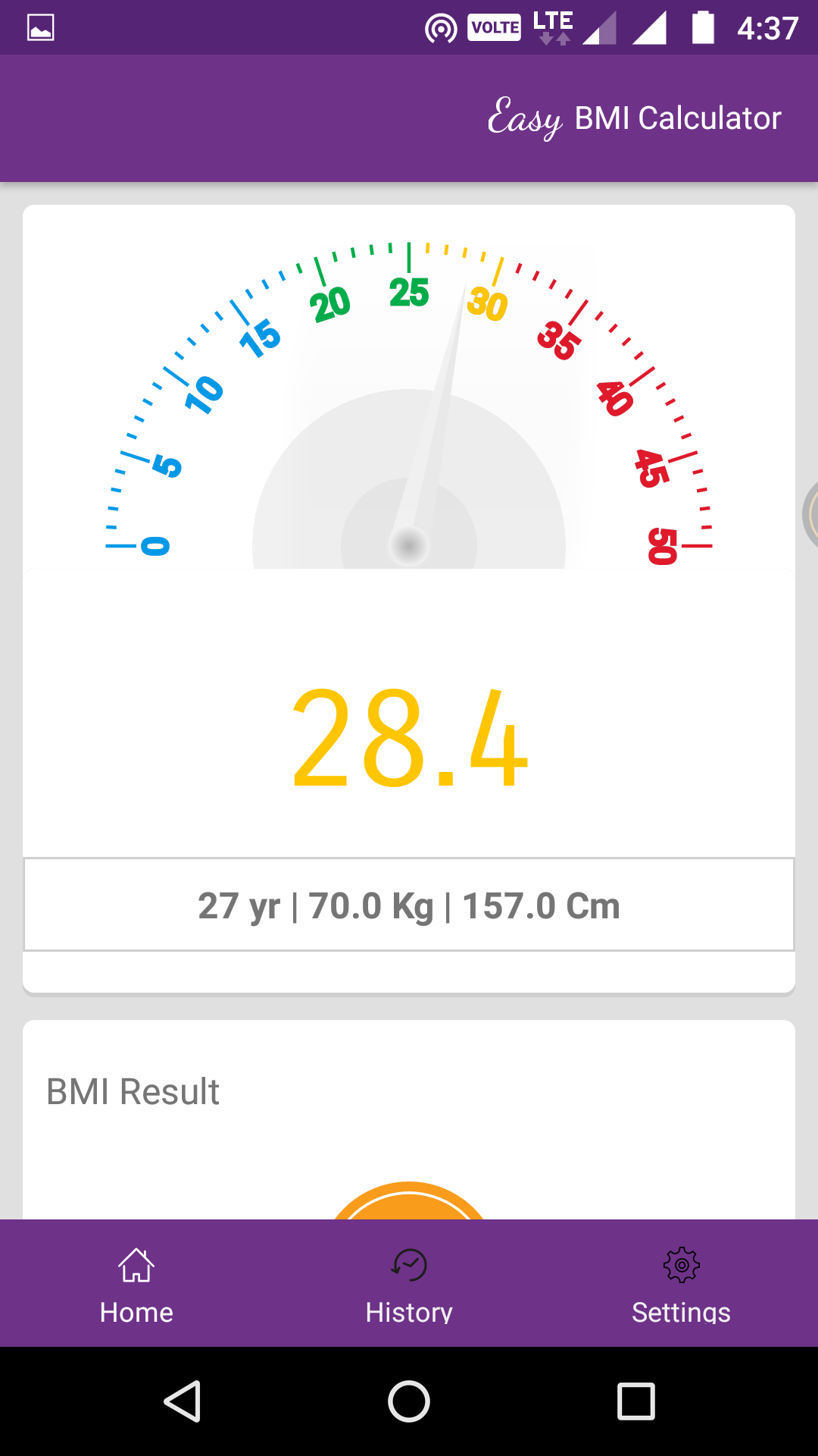 Easy BMI Calculator | Android Studio Mobile Application by 0effortthemes